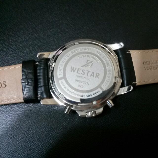Reserved- Westar Swiss Watch 9022STN Chronograph, Furniture & Home ...