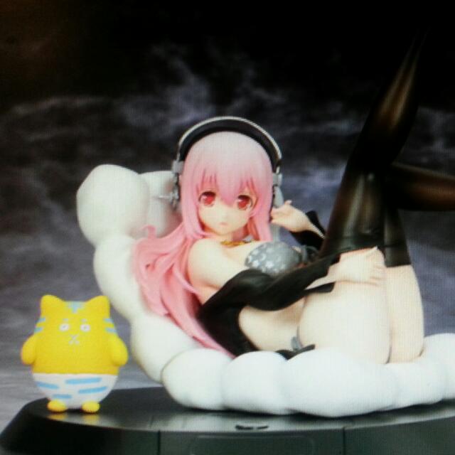 Super Sonico 1/7 Bikini & Sofa Voice Collection Black Version Griffon Enterprises Figure ...