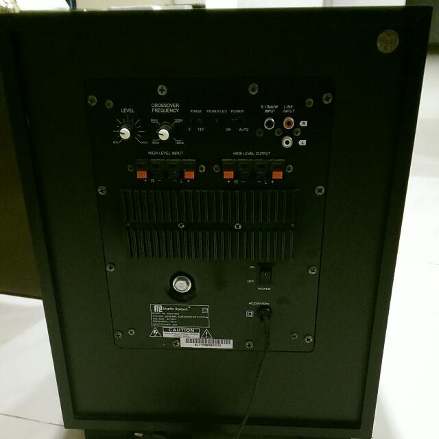 Martin Roland Active Subwoofer Model Msw-910. 10 Inch , Audio ...