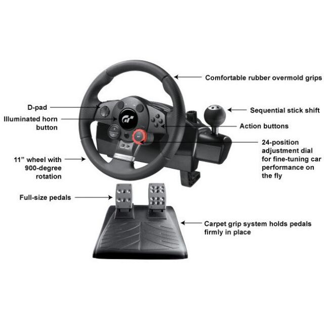 Logitech Driving Force GT Gaming Wheel, Toys & Games on Carousell