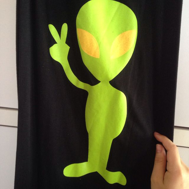 VINTAGE Omighty Black Alien Midi Dress, Women's Fashion, Tops ...