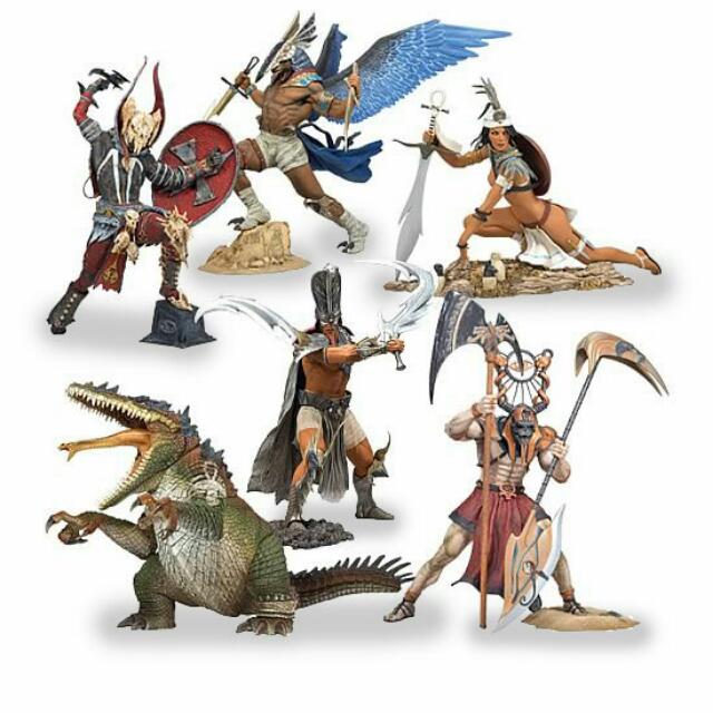 McFarlane SPAWN Series 33 Age of Pharaohs set of 6 Spawn the Immortal, Warrior Isis, Jackal King ...