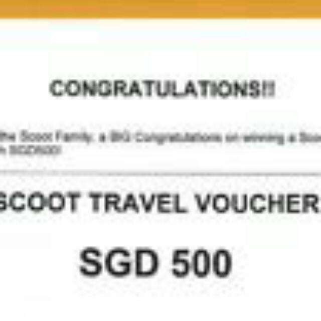 Scoot travel voucher worth SGD 500, Tickets & Vouchers, Vouchers on ...