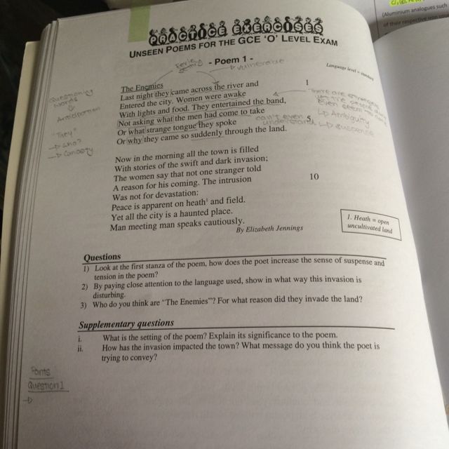 Unseen Poetry & Prose For GCE O Level Examination (QYOP), Hobbies ...