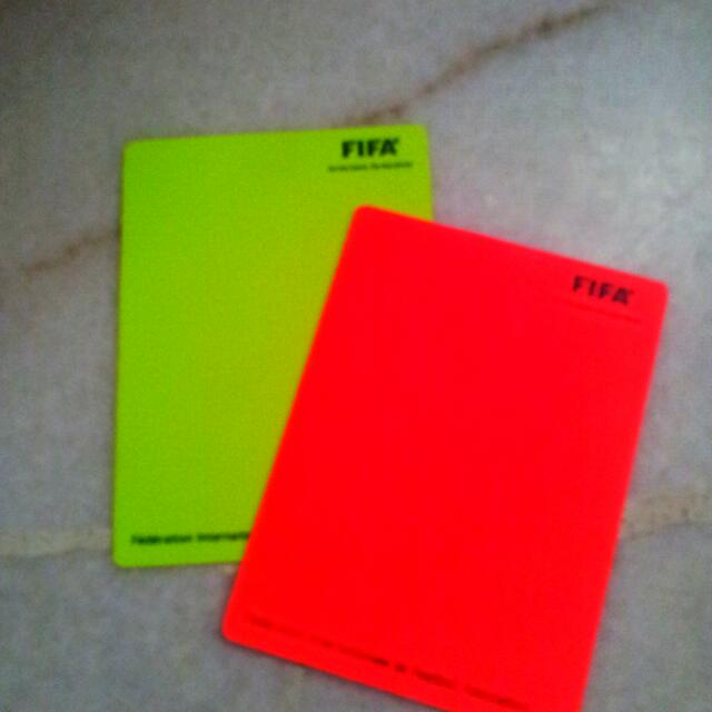 FIFA Referee Red And Yellow Card, Sports Equipment, Sports & Games ...