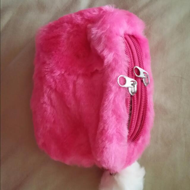 Furry Pouch, Women's Fashion, Bags & Wallets, Purses & Pouches on Carousell