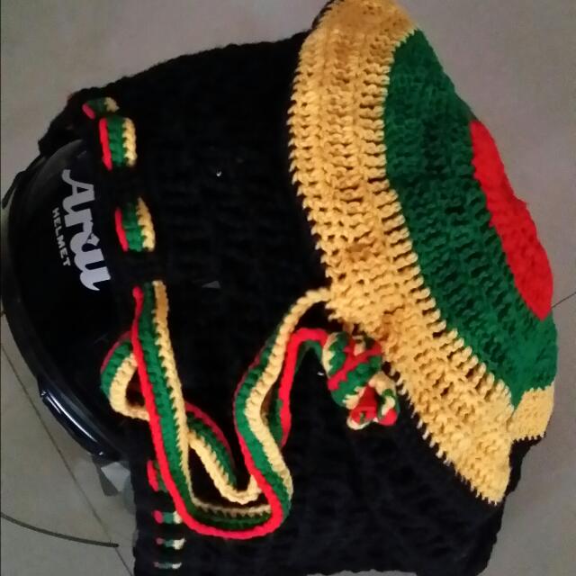 Crochet Rasta Helmet Bag, Men's Fashion, Bags, Sling Bags on Carousell