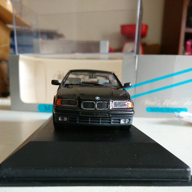 Diecast Minichamps 1:43 1992 BMW 3-series 4 Door E36 In Diamond Black ...