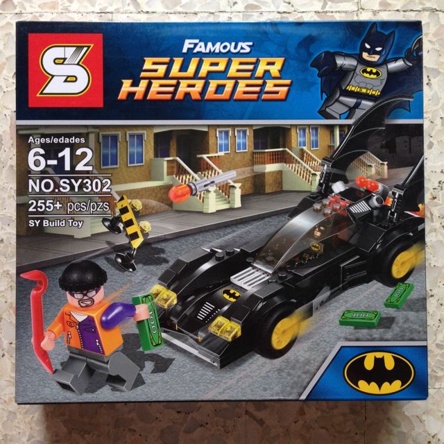 Sheng Yuan Minifigure Super Heroes Batman Batmobile Chase Mini Figures ...