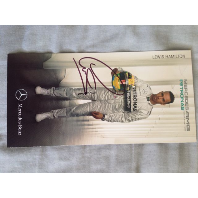 F1 Autograph Lewis Hamilton Signed Card, Everything Else on Carousell