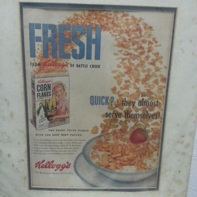 Kellogg's Poster, Hobbies & Toys, Memorabilia & Collectibles, Vintage ...