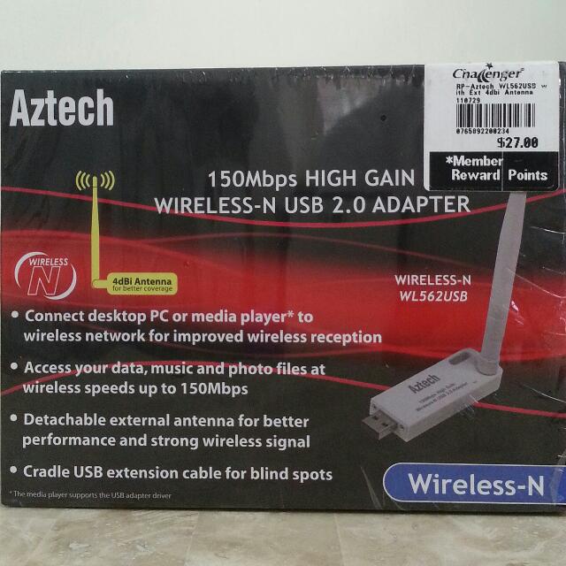 Aztech High Gain Wireless-n Adaptor, Computers & Tech, Parts ...