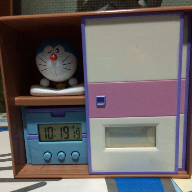 Doraemon clock (preloved), Everything Else on Carousell