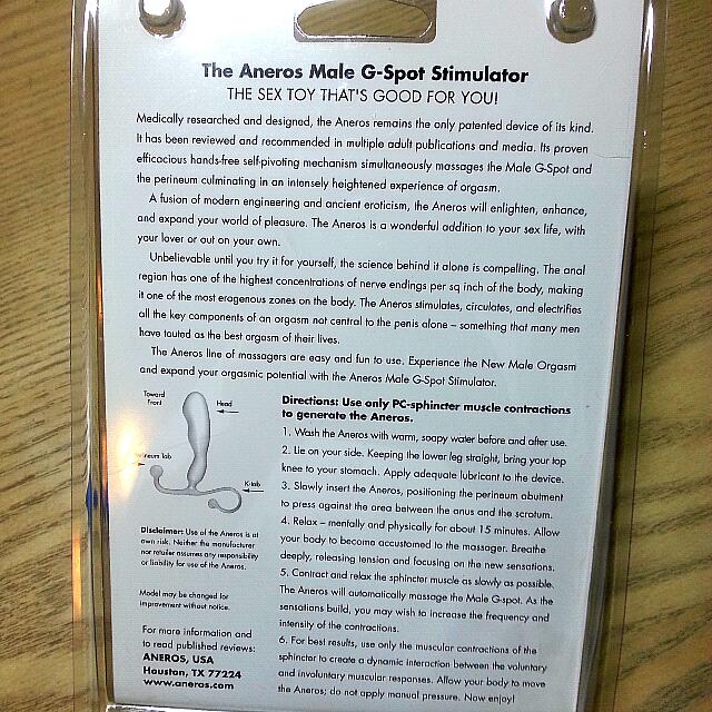 Male G-Spot Stimulator Aneros Helix, Mobile Phones & Gadgets, Wearables ...