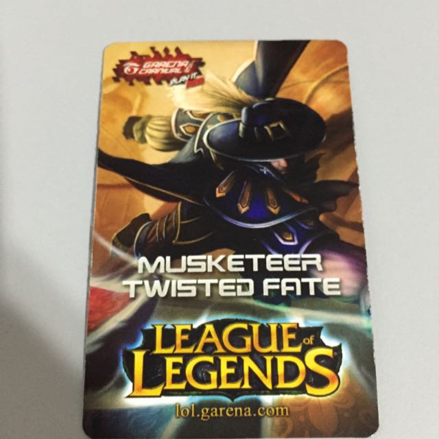 Garena - League Of Legends - Musketeer Twisted Fate, Hobbies & Toys ...