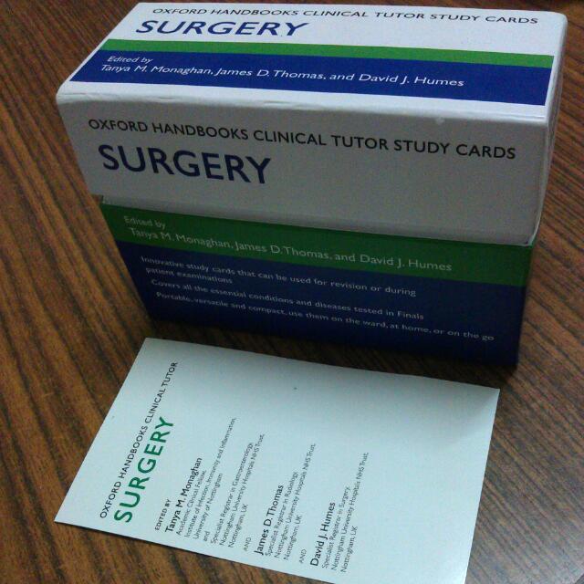 MRCS Oxford Handbooks Of Surgery Study Cards , Hobbies & Toys, Books ...