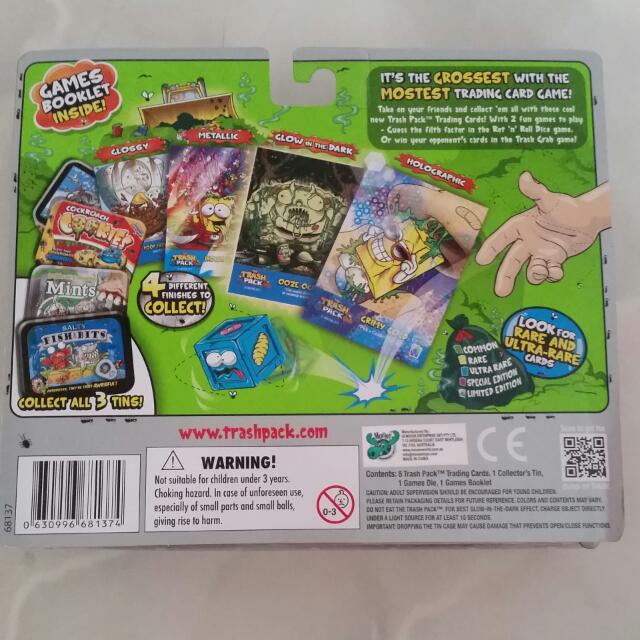 The Trash Pack Collectors Tin and Trading Card Game Plus Dice GARLIC ...