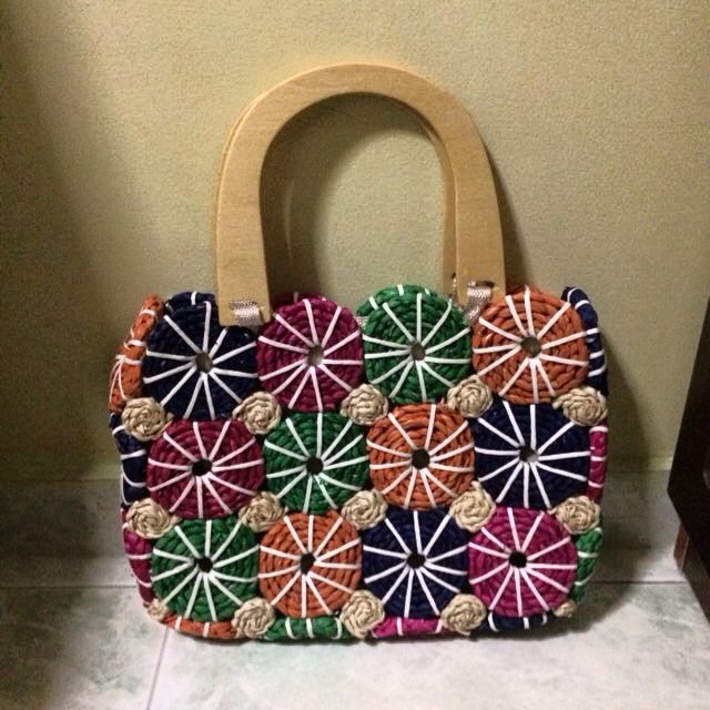 Colourful Straw Bag, Women's Fashion, Bags & Wallets, Tote Bags on ...
