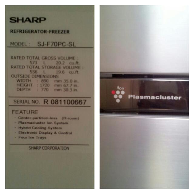 Sharp PlasmaCluster 4 Door Fridge, Home Appliances on Carousell