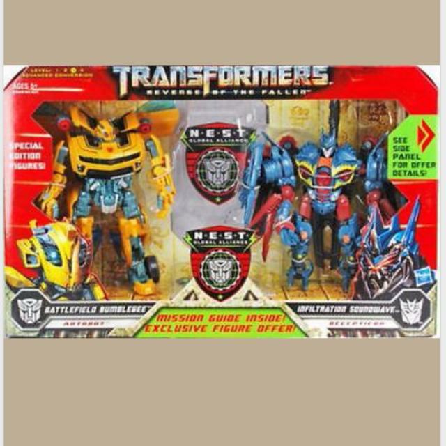 Transformers Infilltration Bumblebee & Soundwave **Free Recon Ravage ...