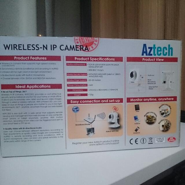 Aztech Wireless - N IP Camera - WIPC302 , Computers & Tech, Parts ...