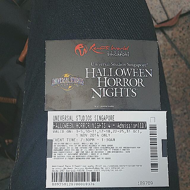 USS / RWS Halloween Horror Night Tickets, Tickets & Vouchers, Local ...