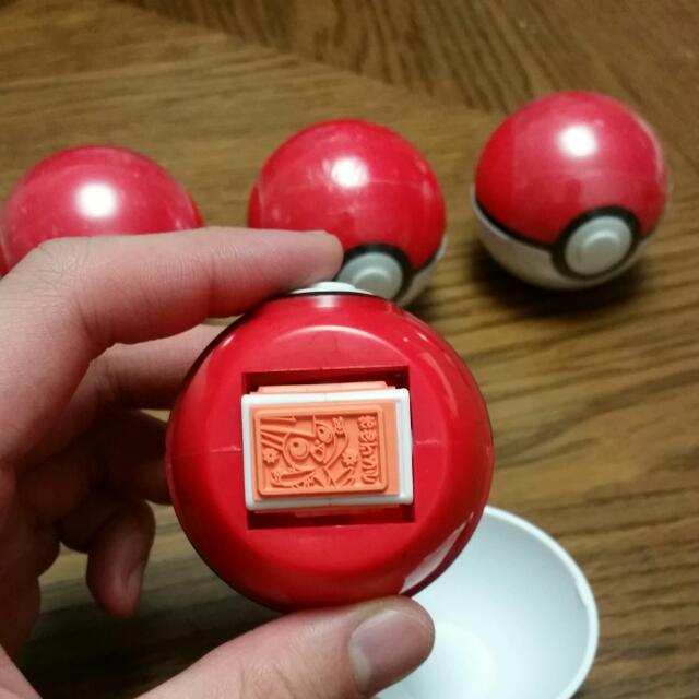 Gamefreak Pokemon Pokeballs Changing Stamp Chops With Each Time Pressed ...