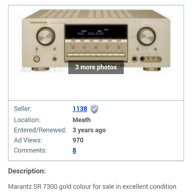 Av Amplifier Marantz Sr7300, Computers & Tech, Parts & Accessories, Networking on Carousell