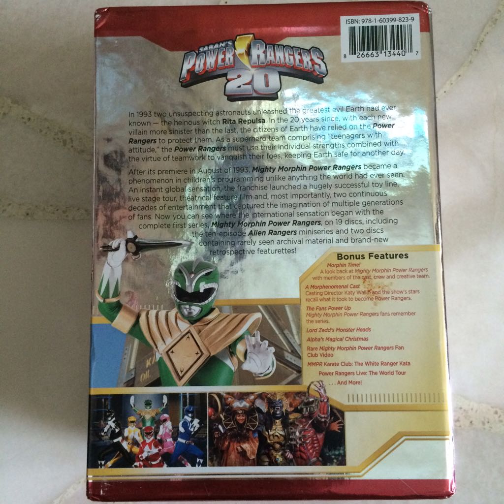 MMPR Power Rangers 19-DVD Set The Complete Series, Women's Fashion ...