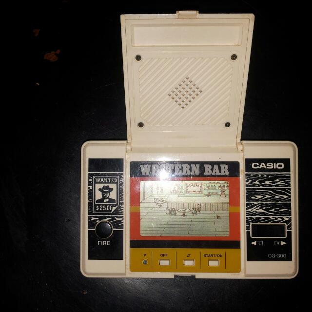 Vintage Handheld Game 1984 Casio CG 300 Western Bar, Hobbies & Toys ...