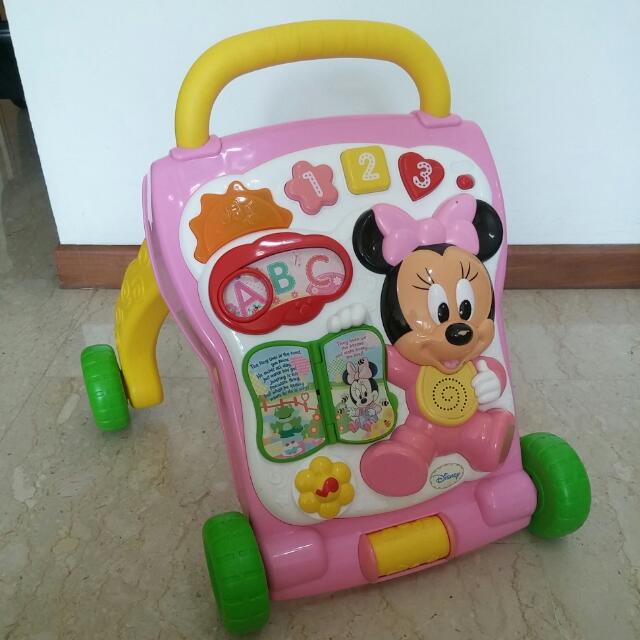 Minnie mouse Walker With Musical Sounds, Hobbies & Toys, Toys & Games ...
