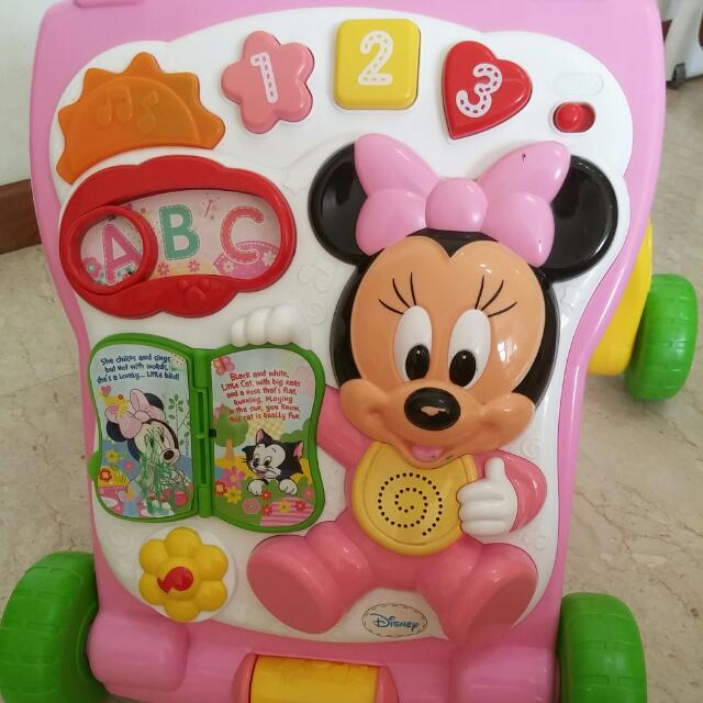 Minnie mouse Walker With Musical Sounds, Hobbies & Toys, Toys & Games ...