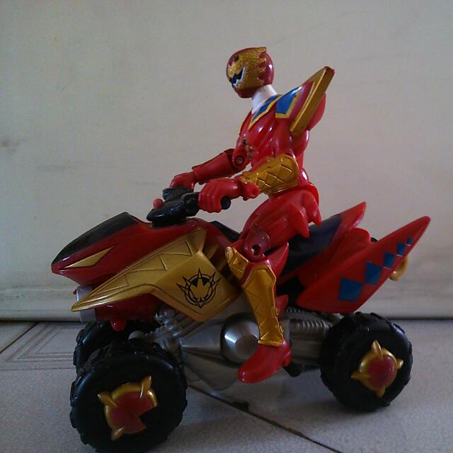 Power Rangers Dino Thunder Red Ranger And Bike! , Hobbies & Toys, Toys ...