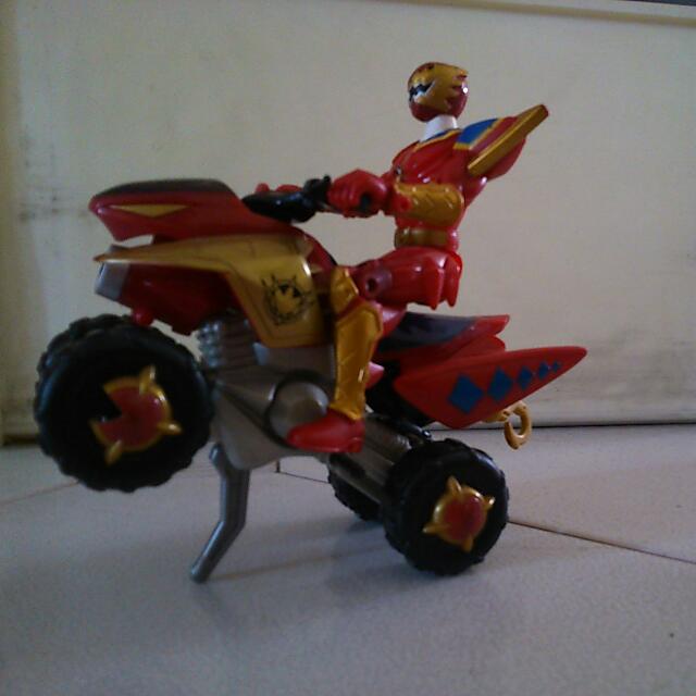 Power Rangers Dino Thunder Red Ranger And Bike! , Hobbies & Toys, Toys ...