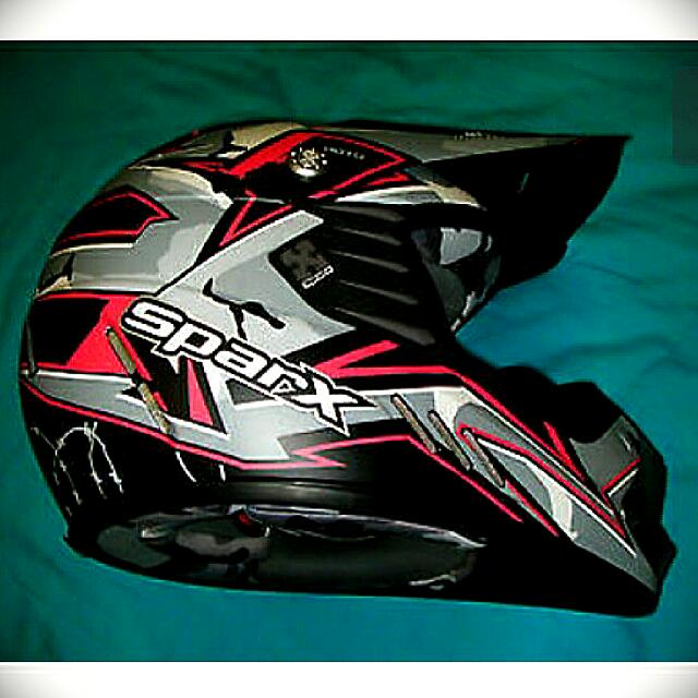 SparX MOTO MX Offroad Helmet, Car Accessories, Accessories on Carousell