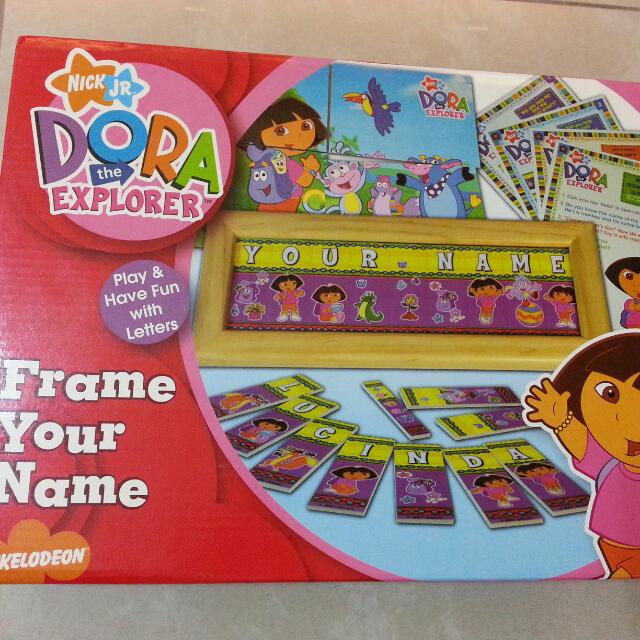 Dora the Explorer Frame Your Name, Hobbies & Toys, Toys & Games on ...