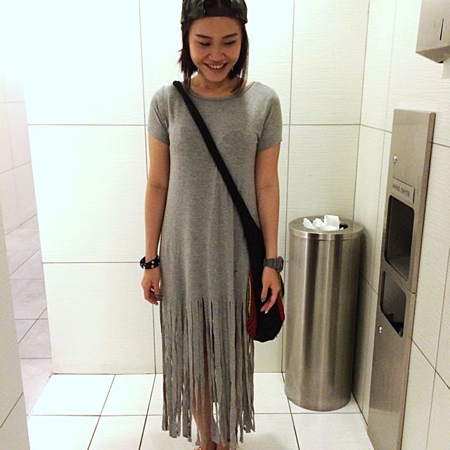 Grey Shredded Maxi Dress, Women's Fashion, Dresses & Sets, Dresses on ...