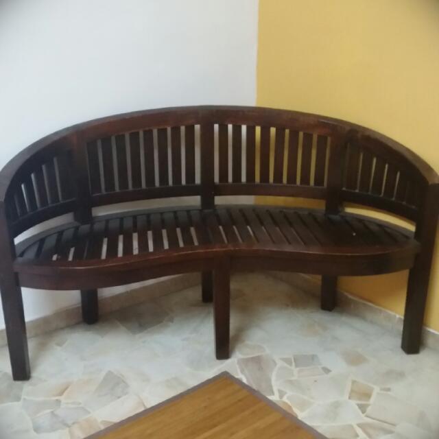 Solid Wooden Bench. (Kerusi Pak Awang), Furniture & Home Living ...