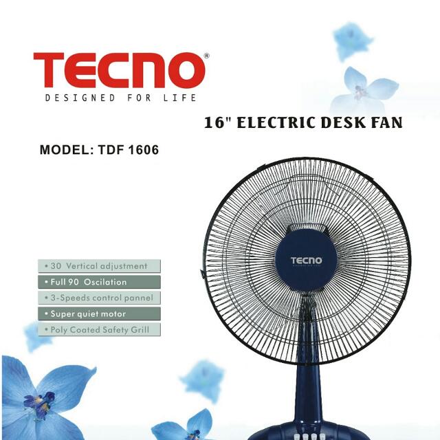 Tecno Electric Desk Fan , Furniture & Home Living, Lighting & Fans ...