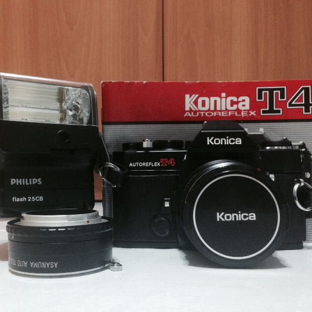Konica Autoreflex T4, Photography, Cameras on Carousell
