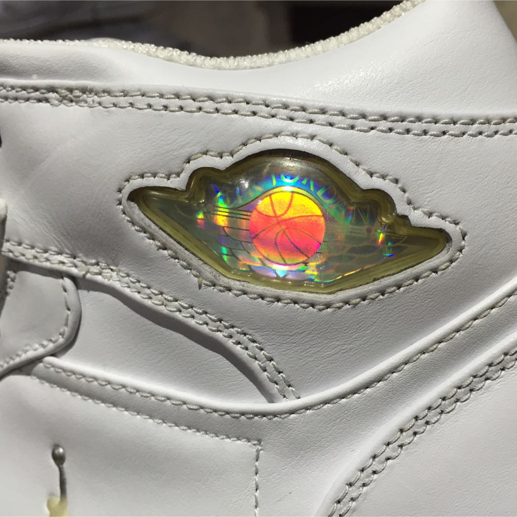Limited Edition 2002 Nike Air Jordan 1 Retro - White Silver Hologram ...