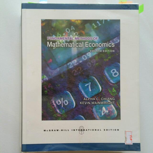 Fundamental Methods Of Mathematical Economics, Hobbies & Toys, Books ...