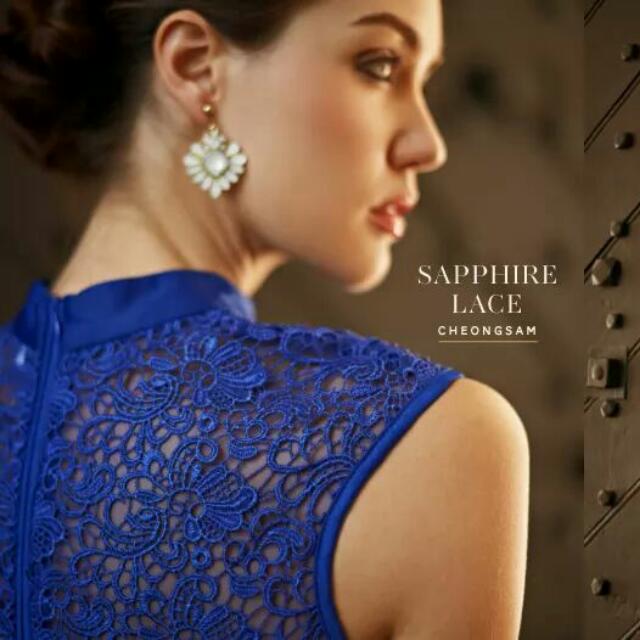 Cheongsam In Royal Blue , Women's Fashion, Tops, Blouses on Carousell