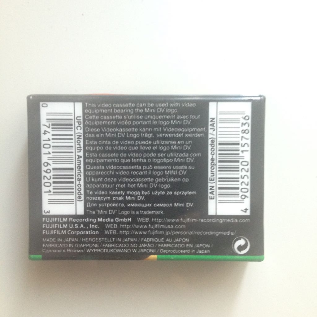 Fuji Film DVC Digital Video Cassette 90 Mins, Photography, Video ...