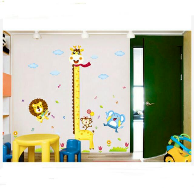 Wall Sticker - Kids - Height Chart - Animals Making Music, Babies ...