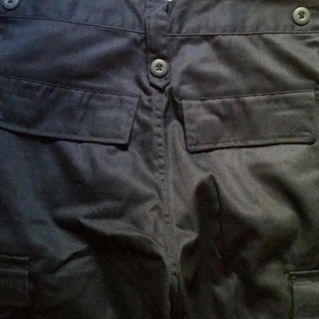 Dark Blue Cargo Pants (Scdf), Men's Fashion, Bottoms, Trousers on Carousell