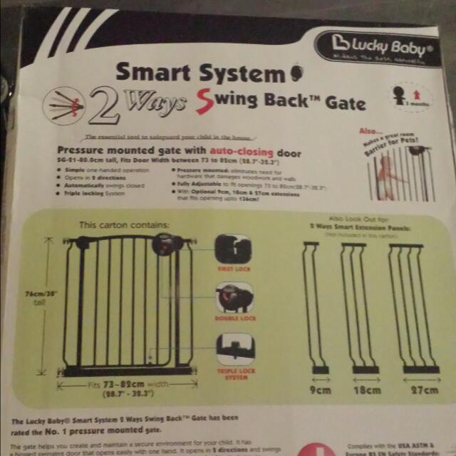 Lucky Baby Safety Gate , Babies & Kids, Baby Nursery & Kids Furniture ...