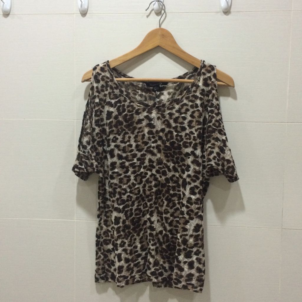 Mesh leopard top, Women's Fashion, Tops, Sleeveless on Carousell