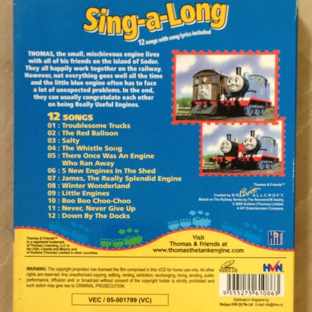 Thomas And Friends Sing-along VCD, Hobbies & Toys, Toys & Games on Carousell