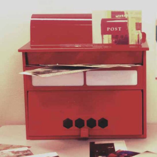 Vintage Red Metal Post Box, Furniture & Home Living, Home Improvement ...